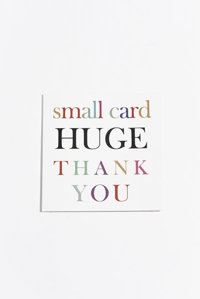 A Huge Thank You Greeting Card - Blue Bungalow USA
