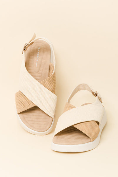 Bogota Cream Knit Platform Sandal - Blue Bungalow USA