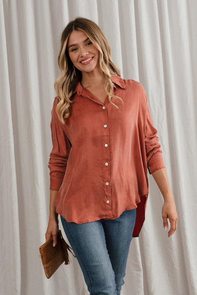 Aspen Rust Collared Shirt - Blue Bungalow USA
