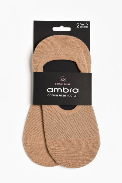 Natural Cotton Mesh 2 Pack Sockettes - Blue Bungalow USA